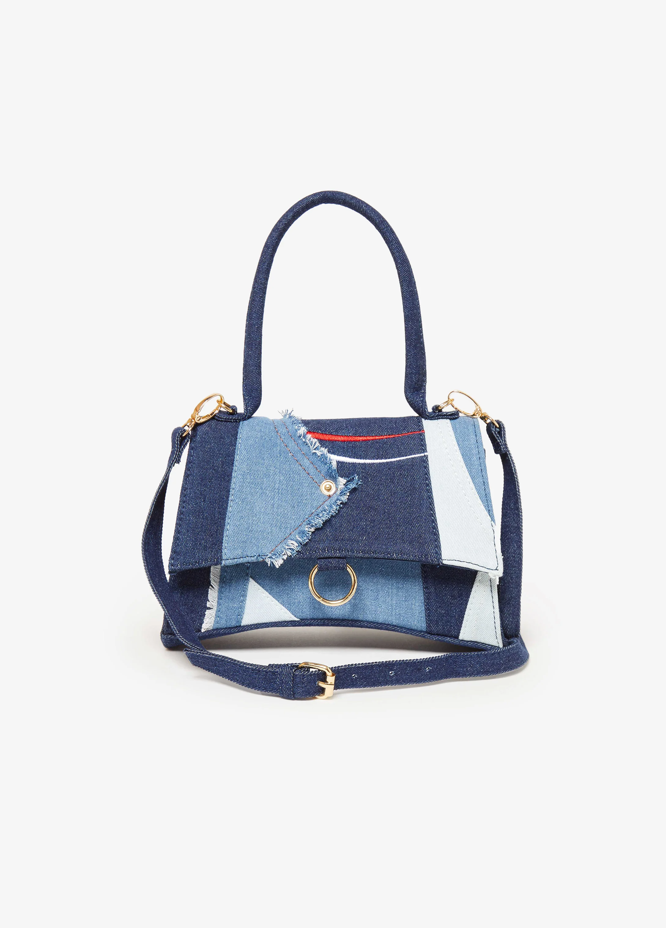 Patchwork Denim Crossbody Bag - Ashley Stewart